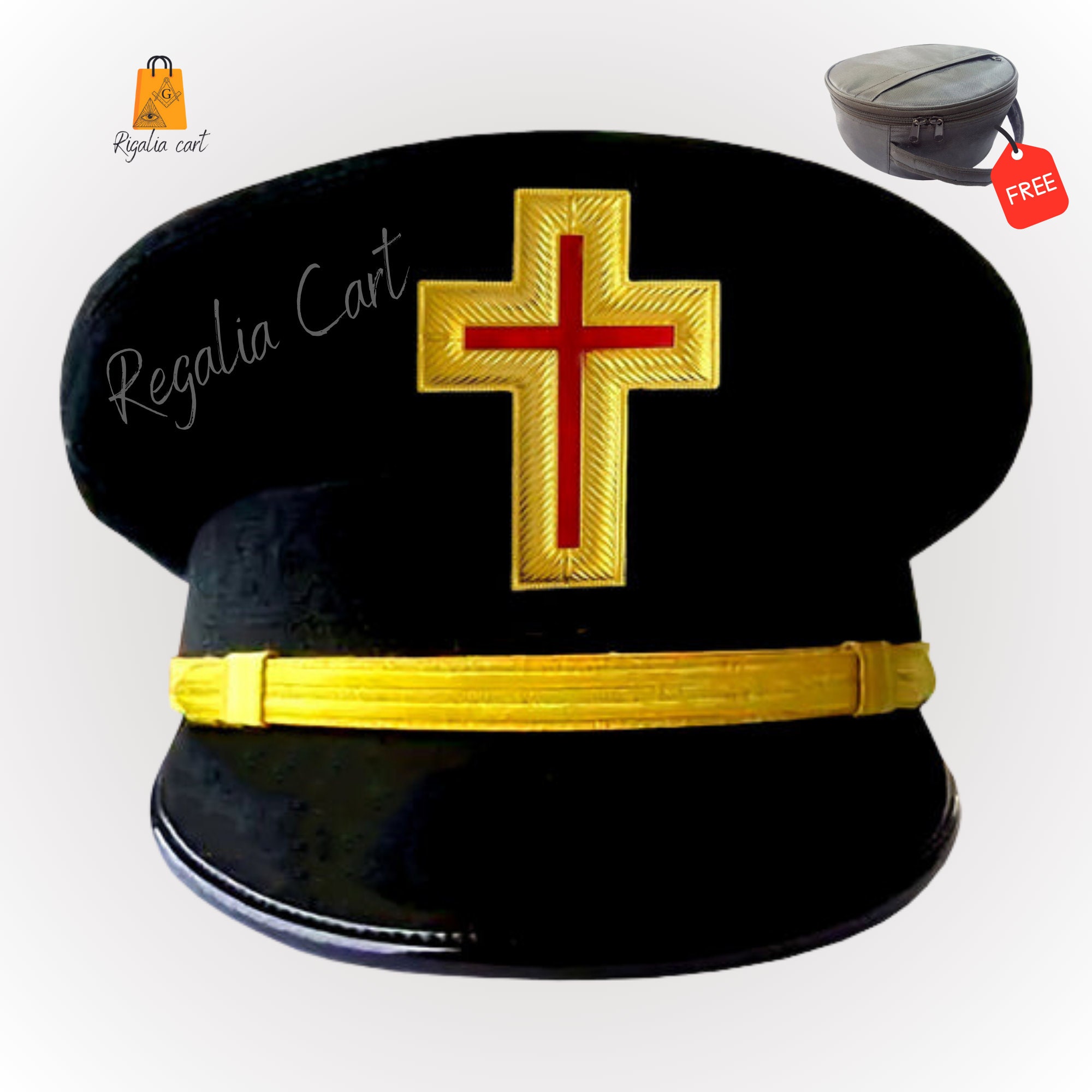 Knights Templar Dress Military Fatigue Cap Gold Braid With - Etsy