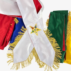 OES Sash, Masonic OES Sashes, Order of Eastern Star Complete Sash Set ...