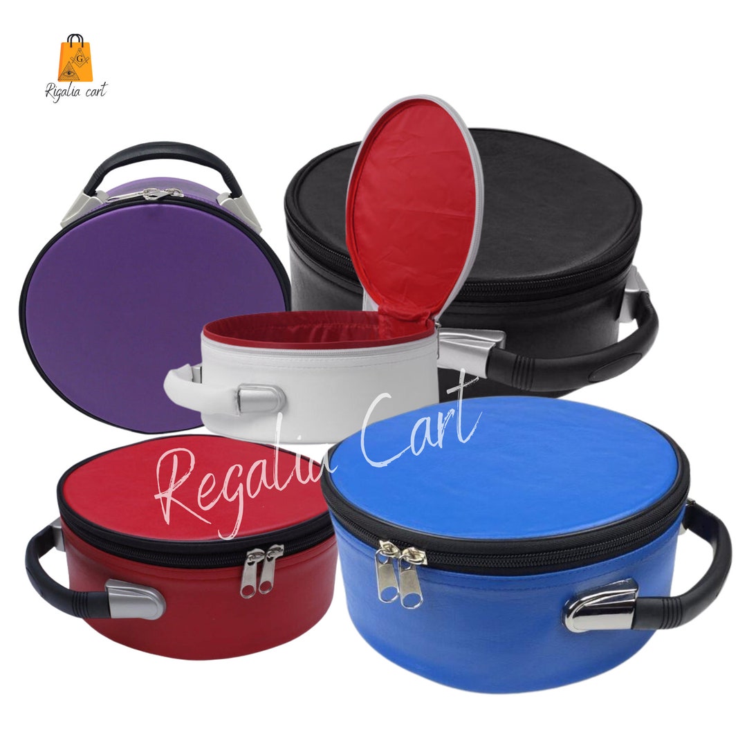 Masonic Crown, Cap, Hat Case Synthetic Leather Purple,blue,black,red ...