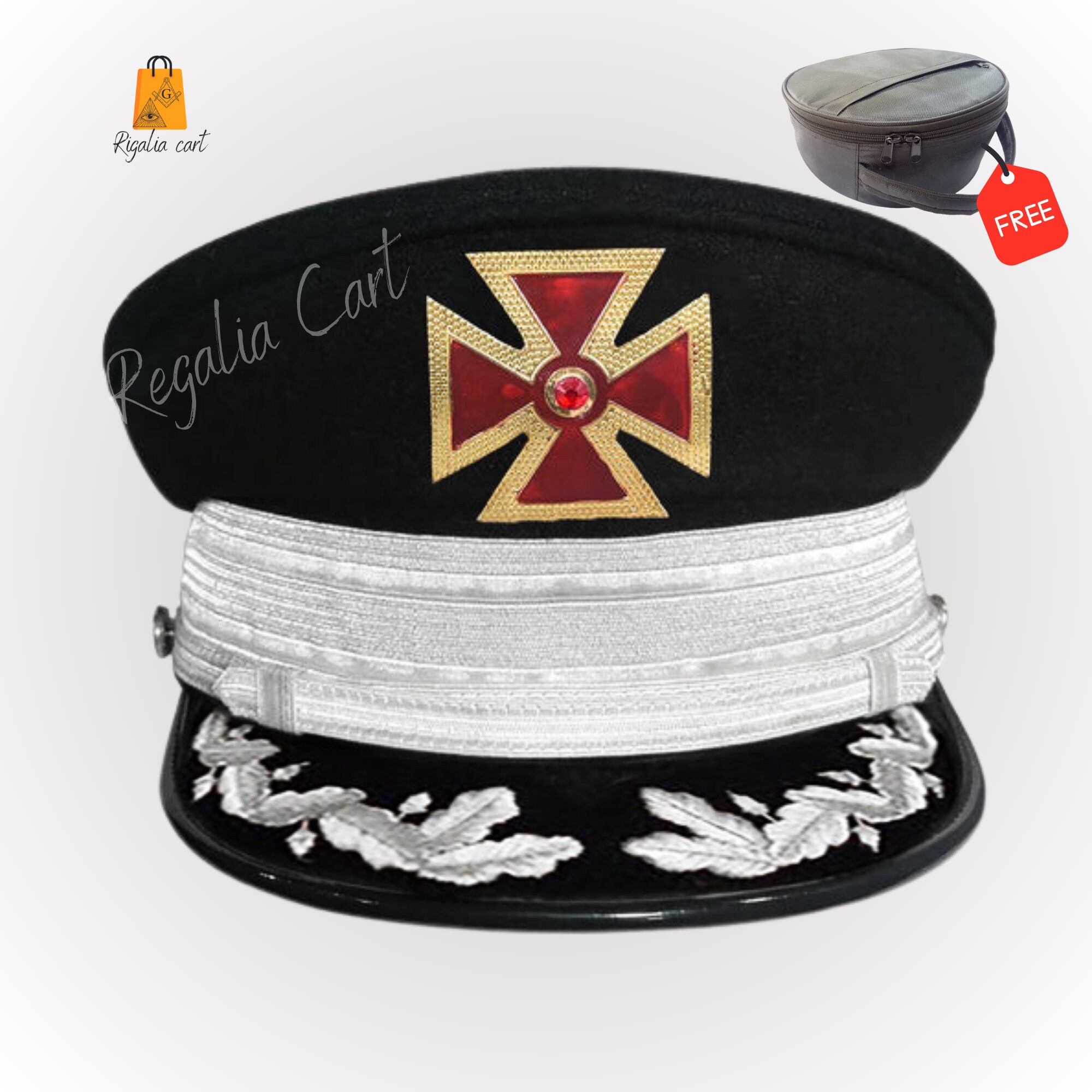 Masonic Knights Templar Dress / Military Fatigue Caps Handmade Vinework ...