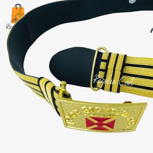 Knights Templar Sword Belts, Masonic Templar Past Grand Commander Black ...