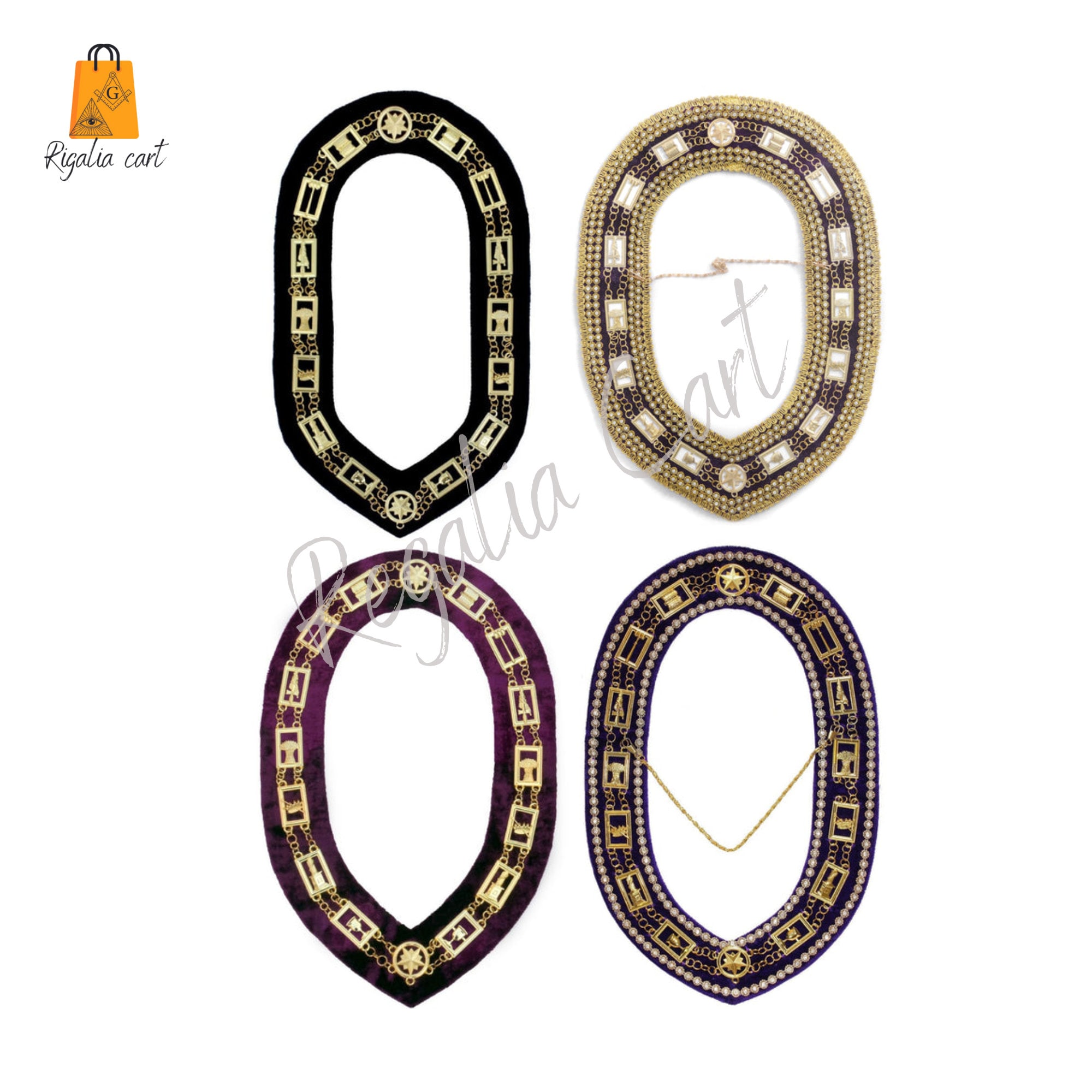 Masonic Freemason OES Chain Collar Gold/silver Tone Fine - Etsy