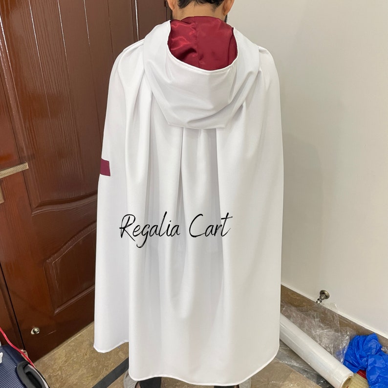 Knights Templar English Regulation Mantle White With Maroon Cross ...