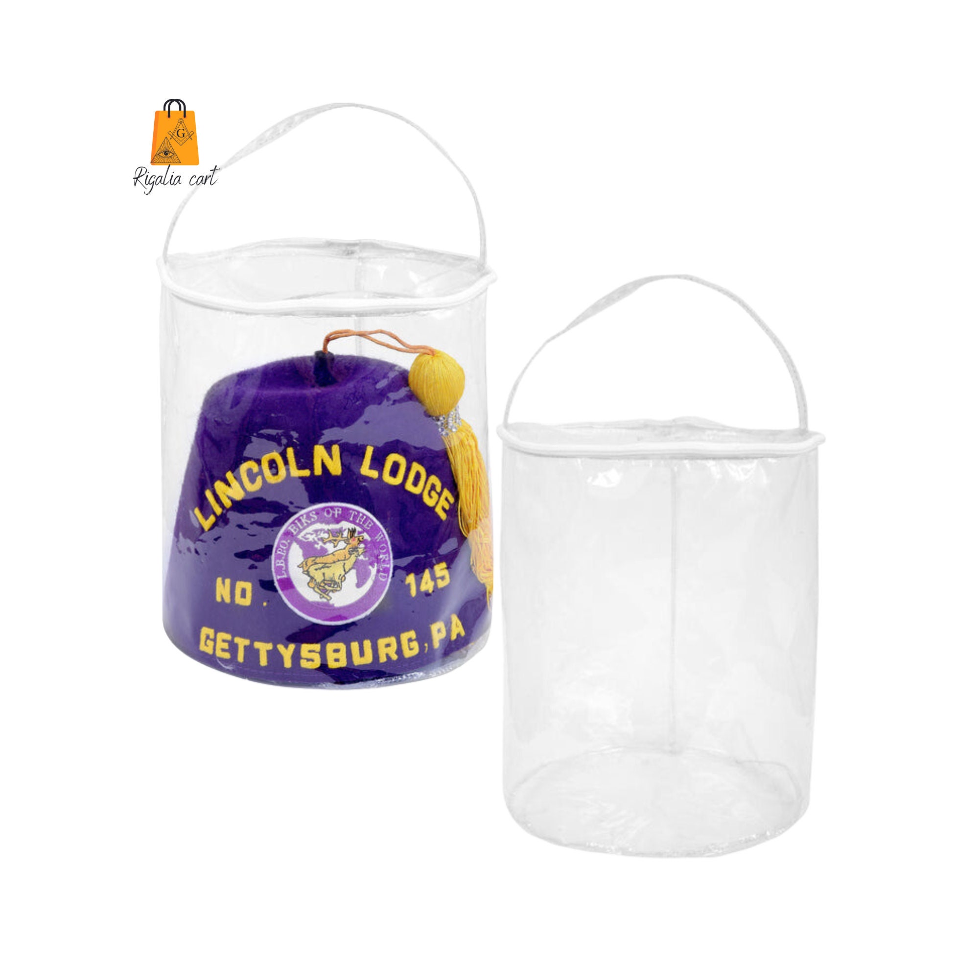 Masonic Crown,fez Cap Case Transparent Material With Zipper This New ...