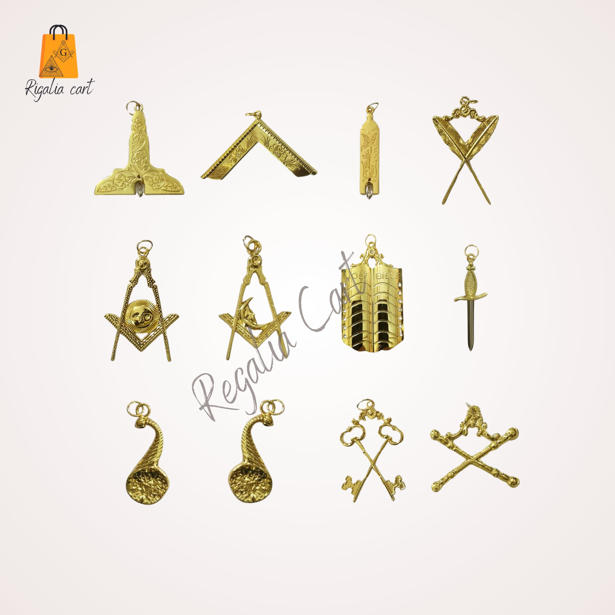 Masonic Officers Blue Lodge Officer Collar Jewel Set - Etsy