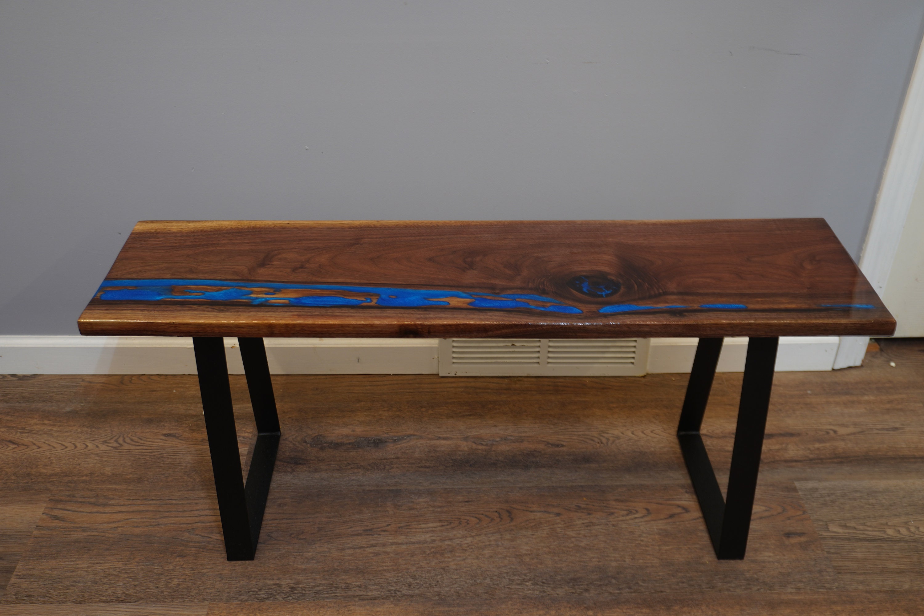 Black Walnut Epoxy Bench Handcrafted - Etsy