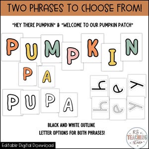 Fall Pumpkin Patch Bulletin Board Kit: Classroom Decor (digital ...