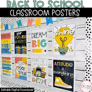 School Supplies Classroom Posters, Easy and Modern Classroom ...