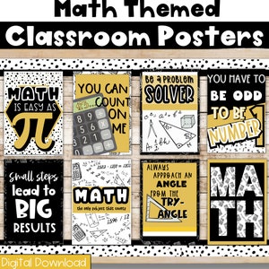 Math Themed Classroom Poster Easy and Modern Classroom - Etsy