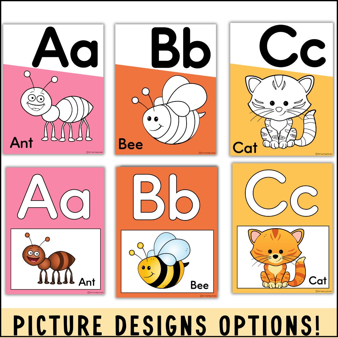 Bright Classroom Alphabet Posters | Alphabet Display | Animal Alphabet ...