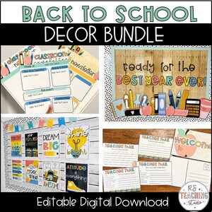 Back to School Classroom Decor Bundle, Bulletin Board Kit, Trendy ...