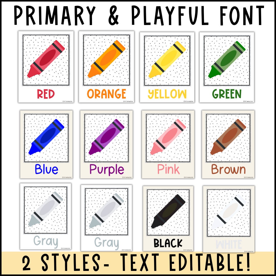 Pastel Color Posters for the Classroom | Primary Classroom Decor ...