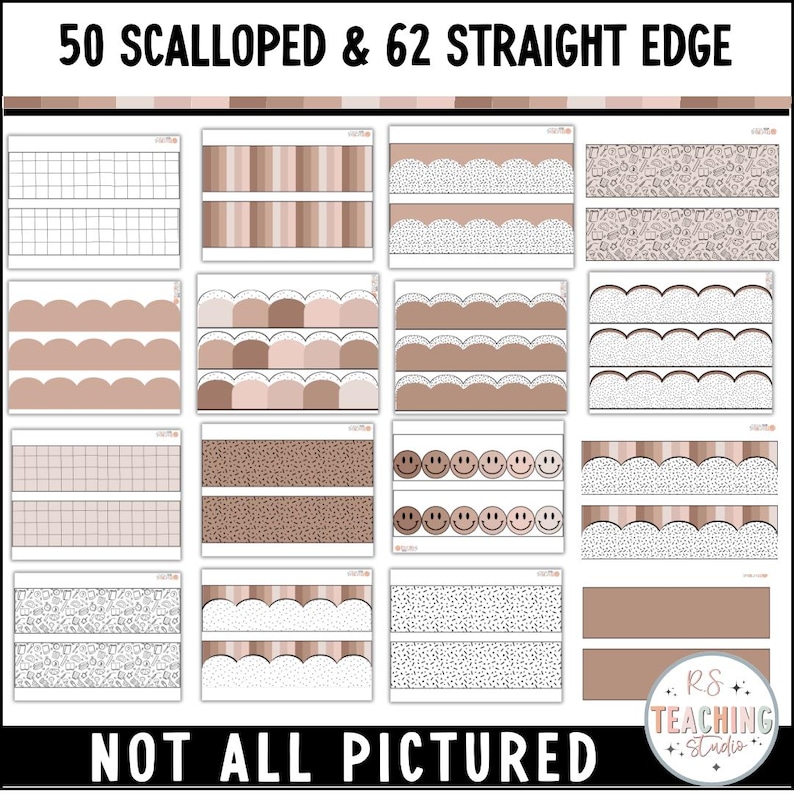 Printable Neutral Bulletin Board Borders | Bulletin Board Display ...