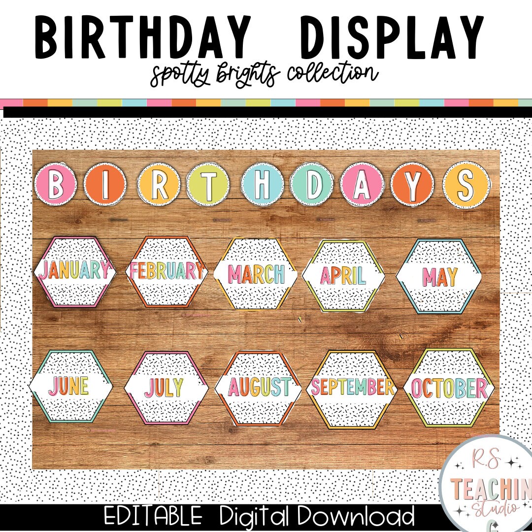 Bright Classroom Birthday Display | Classroom Birthday Board | Birthday ...