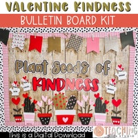 Choose Kindness Bulletin Board Kit for Valentine's Day With Pink Hearts ...