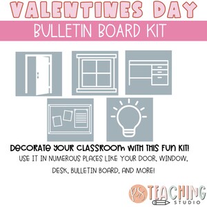 Valentine Love Bulletin Board Kit, Holiday Season Theme, Easy Seasonal ...