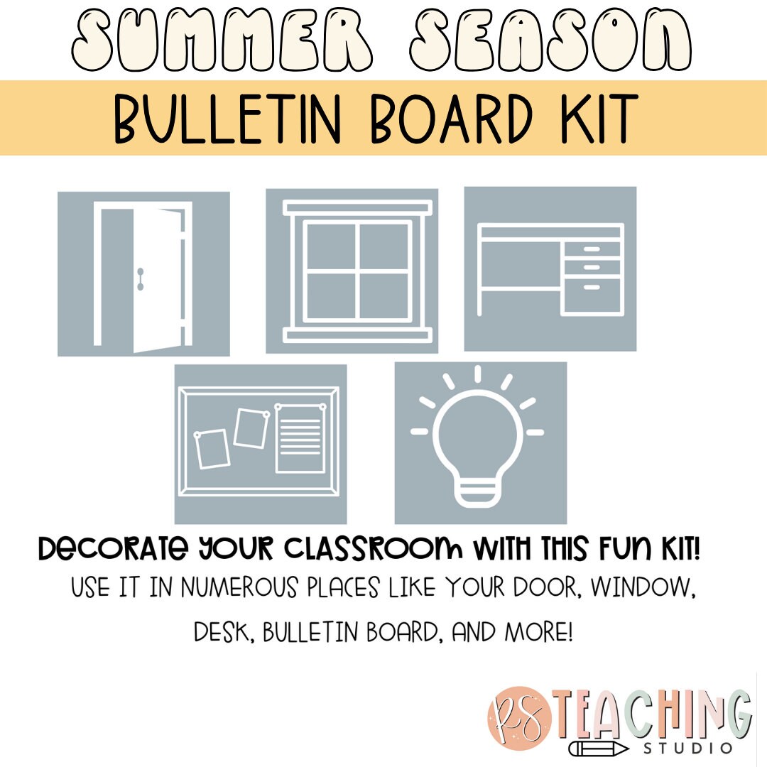 Countdown to Summer Bulletin Board Kit, Groovy Retro Summer, End of ...
