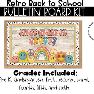 Retro Back to School and End of Year Bulletin Board Kit, Retro Vibes ...