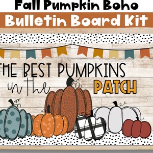 Fall Halloween Pumpkin Bulletin Board or Classroom Door Decor, Autumn ...