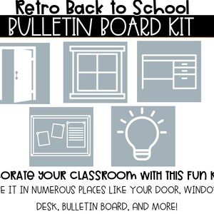 Retro Back to School and End of Year Bulletin Board Kit, Retro Vibes ...