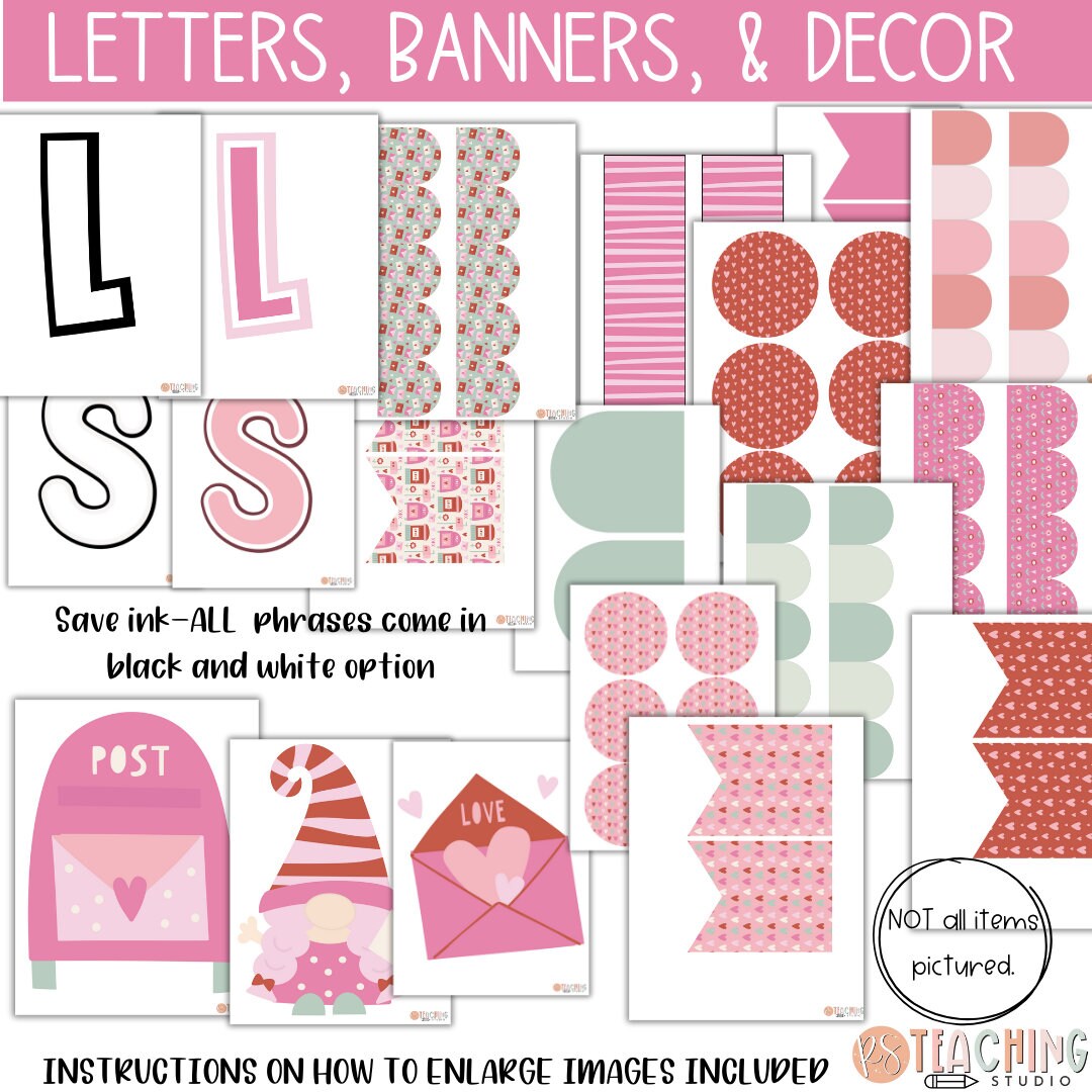 Valentine Love Bulletin Board Kit, Holiday Season Theme, Easy Seasonal ...