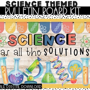 Science Themed Bulletin Board or Classroom Door Decor, Easy and Modern ...