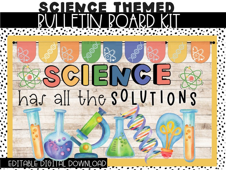 Science Themed Bulletin Board or Classroom Door Decor, Easy and Modern ...