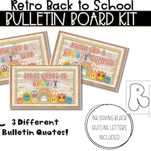 Retro Back to School and End of Year Bulletin Board Kit, Retro Vibes ...