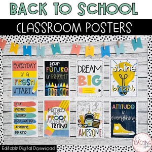 Back to School Classroom Decor Bundle, Bulletin Board Kit, Trendy ...