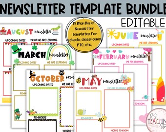 Daycare Preschool Newsletter Template for Word or Adobe - Etsy