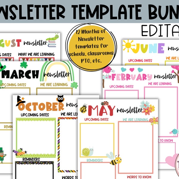 Newsletter Template - Etsy