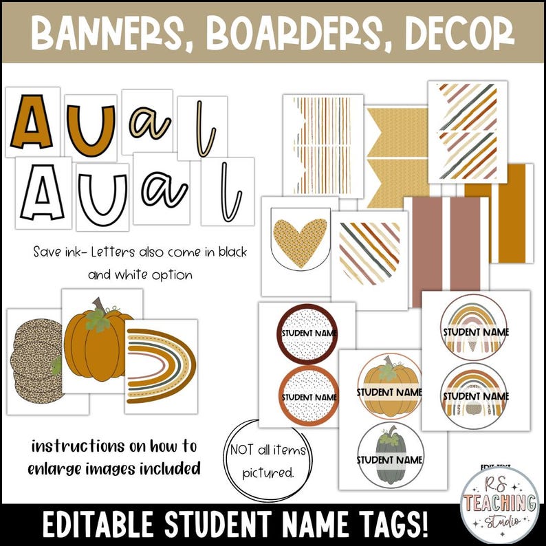 Thankful Fall Bulletin Board Kit: Autumn Classroom Decor (digital ...