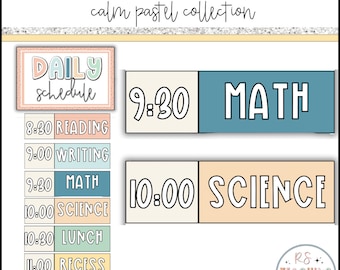 Farmhouse Classroom Schedule Cards: Editable Elementary Decor (digital ...