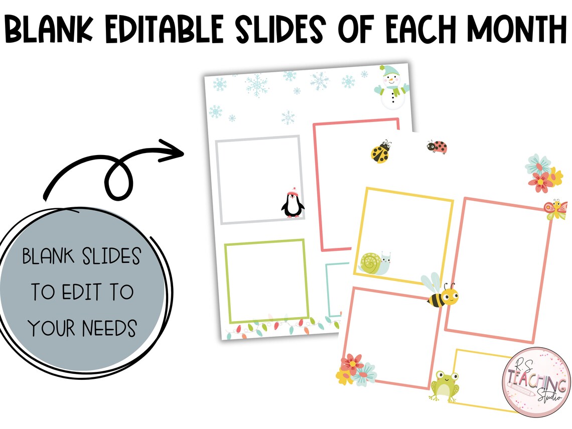 School Newsletter Template Bundle, 12 Months of Newsletter Templates ...