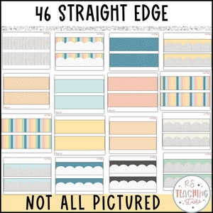 Pastel School Style Bulletin Board Border Set | Trendy + Modern ...