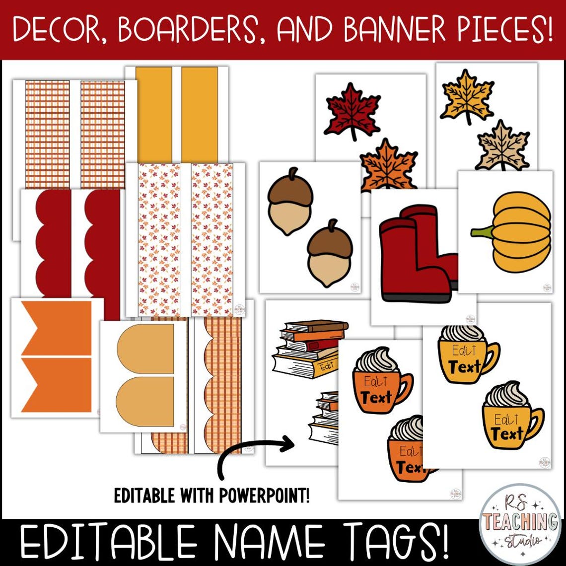 Fall Bulletin Board Kit, Autumn Bulletin Board, Easy Seasonal Classroom ...