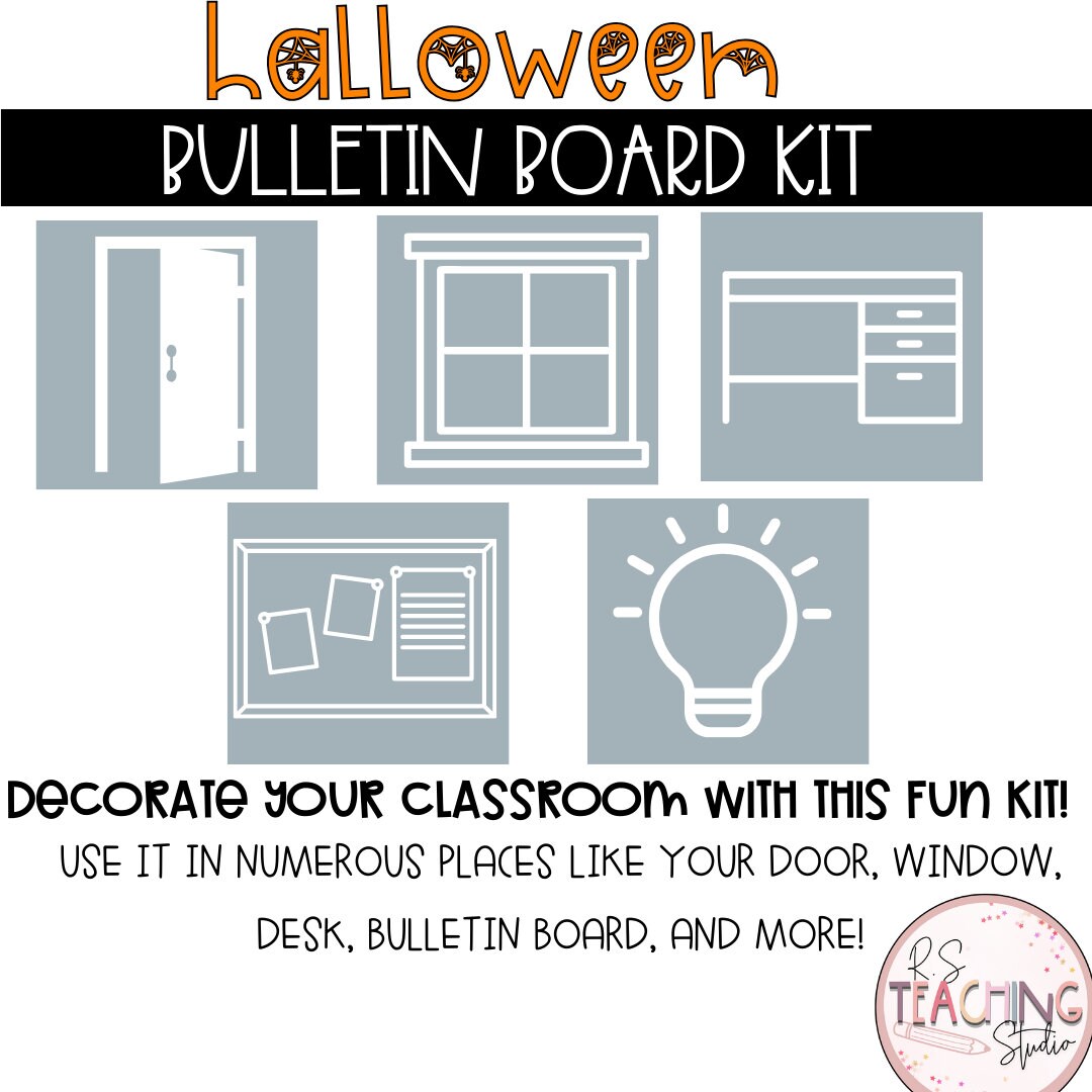 Halloween Bulletin Board Kit: Spooky Classroom Decor (digital Download ...