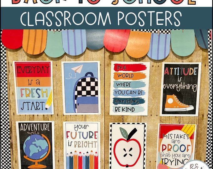 Modern Greenery Themed Classroom Posters, Easy and Modern Classroom ...