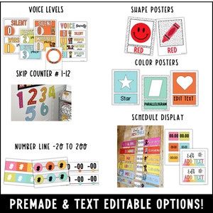 Spotty Brights Classroom Decor Bundle: Editable, Colorful Theme ...