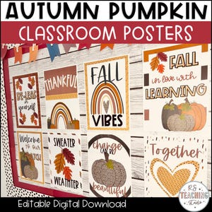 Fall Classroom Posters: Boho Autumn Decor (digital Download) - Etsy