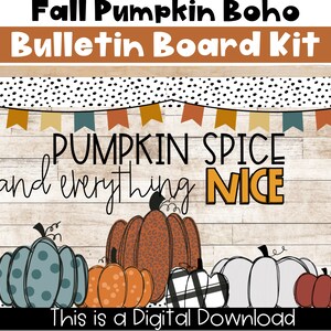 Fall Halloween Pumpkin Bulletin Board or Classroom Door Decor, Autumn ...