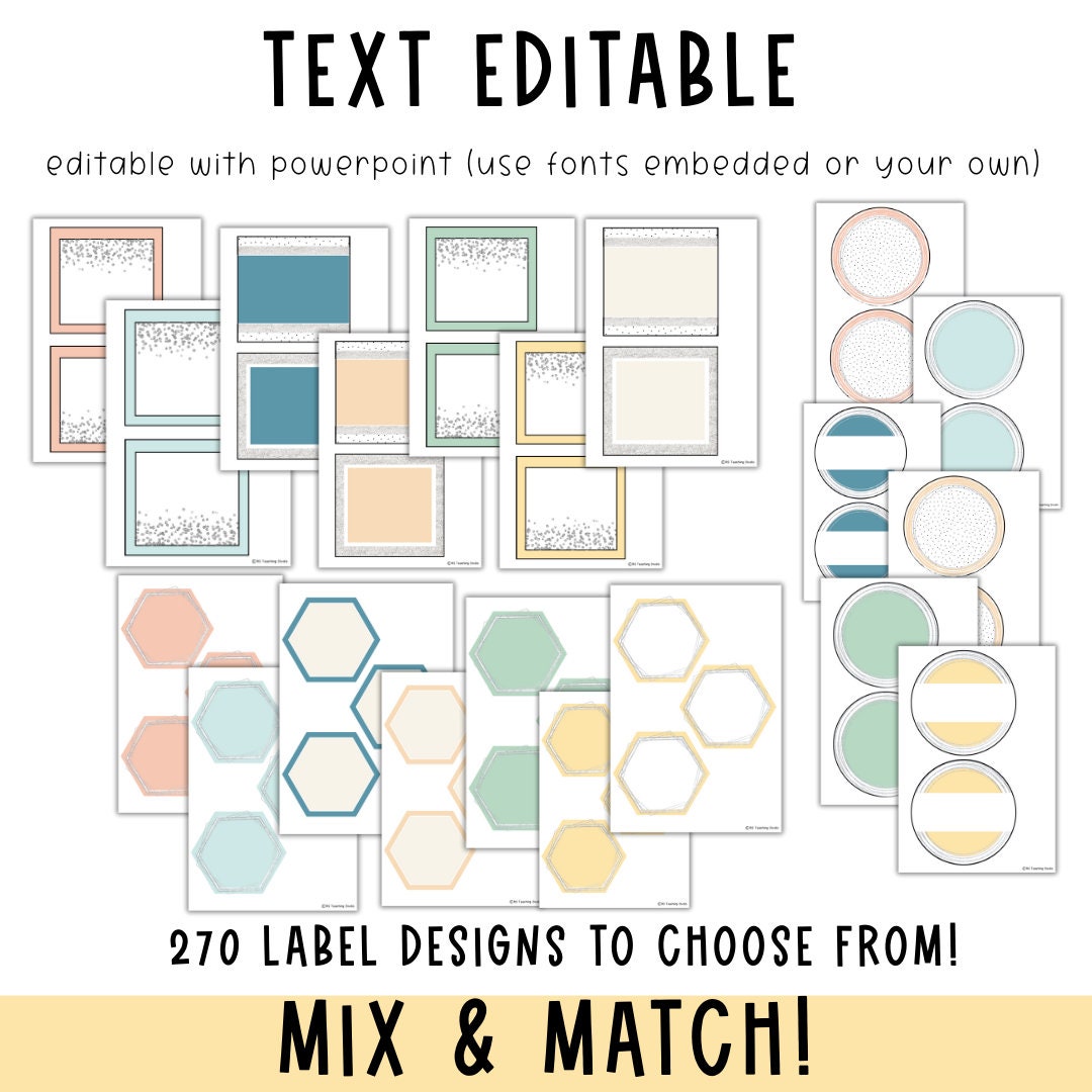 Editable Pastel Classroom Labels: Decor & Organization (digital ...