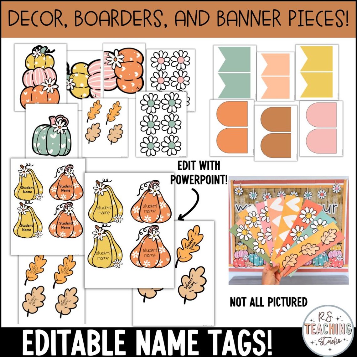 Fall Bulletin Board Kit, October Bulletin Board, Pumpkin Bulletin Board ...