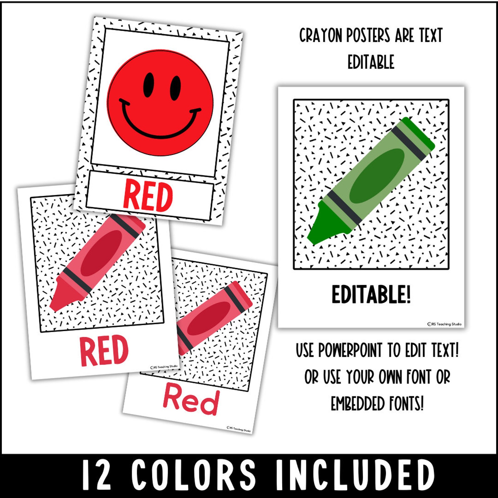 Bright Colors Classroom Posters: Spotty Theme Decor (digital Download ...