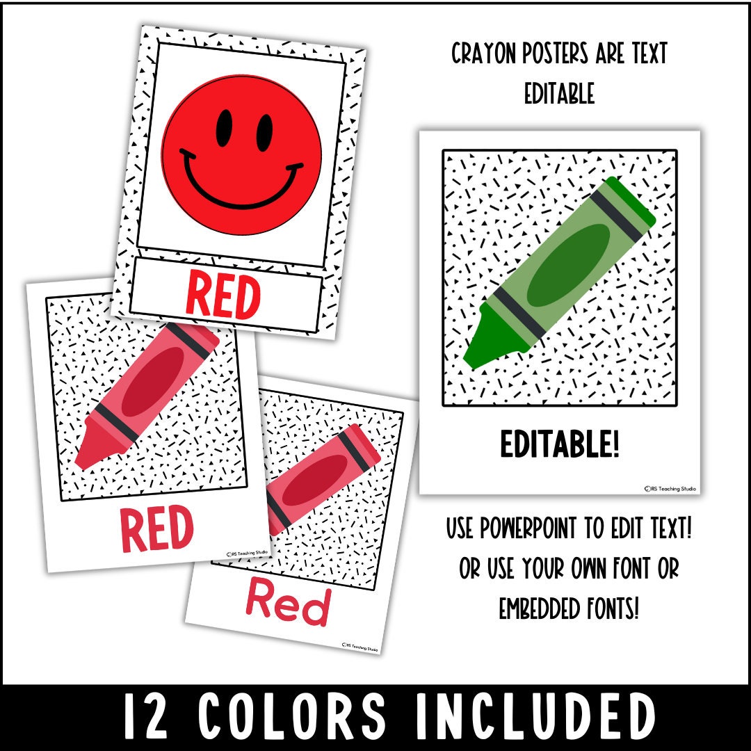 Bright Color Posters for the Classroom Primary Classroom Decor Bright ...