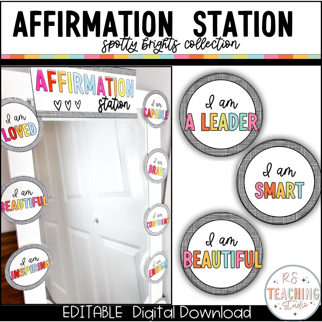Affirmation Station for the Classroom | Spotty Brights Classroom Decor ...