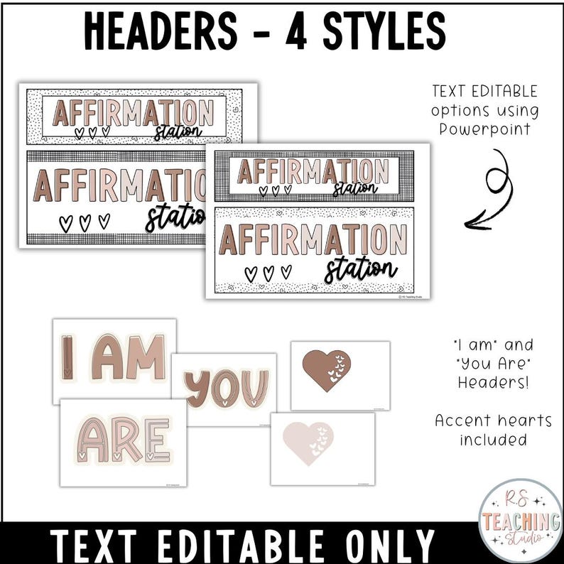 Affirmation Station for the Classroom | Simple Neutral Classroom Decor ...