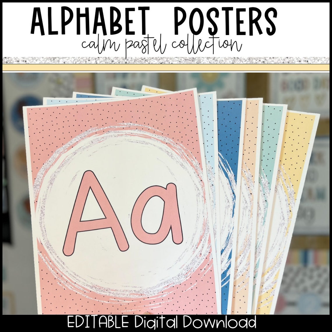 Pastel Classroom Alphabet Posters Alphabet Display Animal Alphabet ...