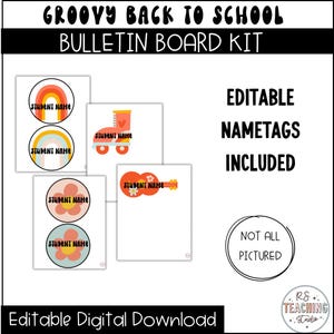 Retro, Back to School Groovy Bulletin Board Kit, Retro Vibes Theme ...