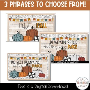 Fall Halloween Pumpkin Bulletin Board or Classroom Door Decor, Autumn ...